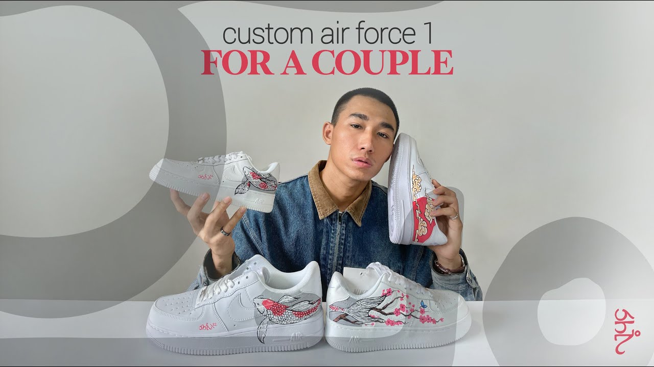 Custom Air Force 1 for a couple | with Posca pens. - YouTube
