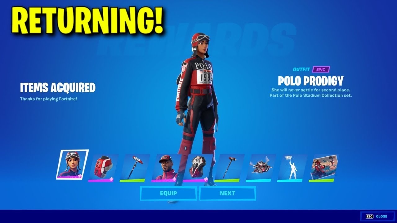 POLO PRODIGY SKIN RETURN DATE in FORTNITE ITEM SHOP! (Polo Bundle ...