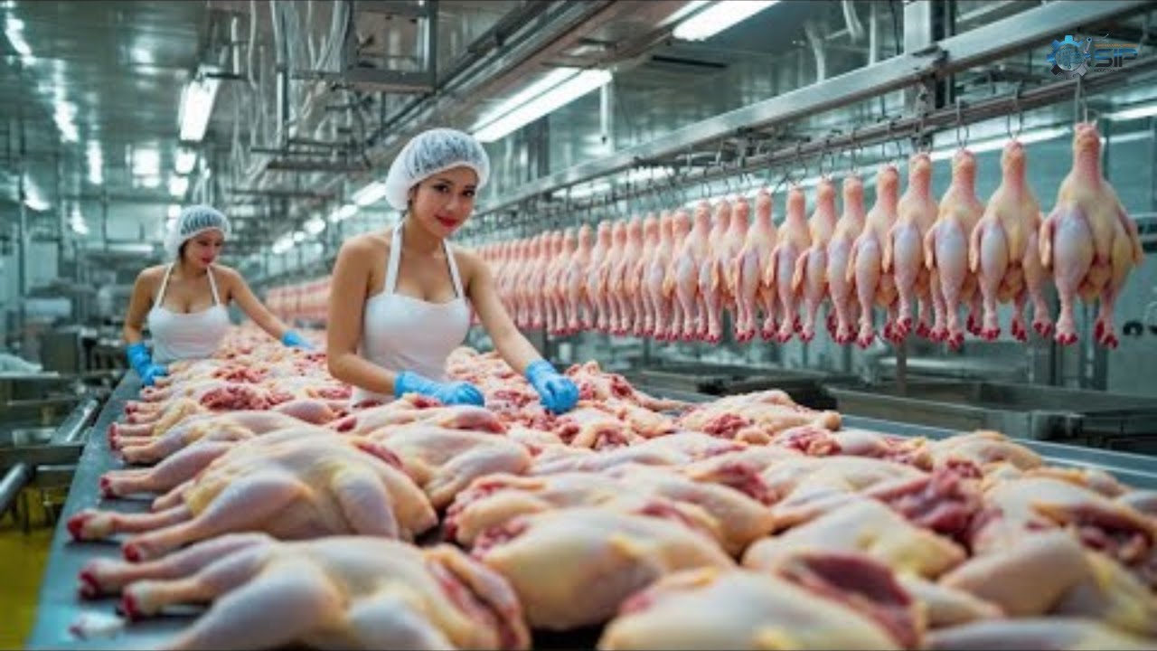 How 1 Million Chickens Are Processed Daily: Inside the Poultry Factory - YouTube