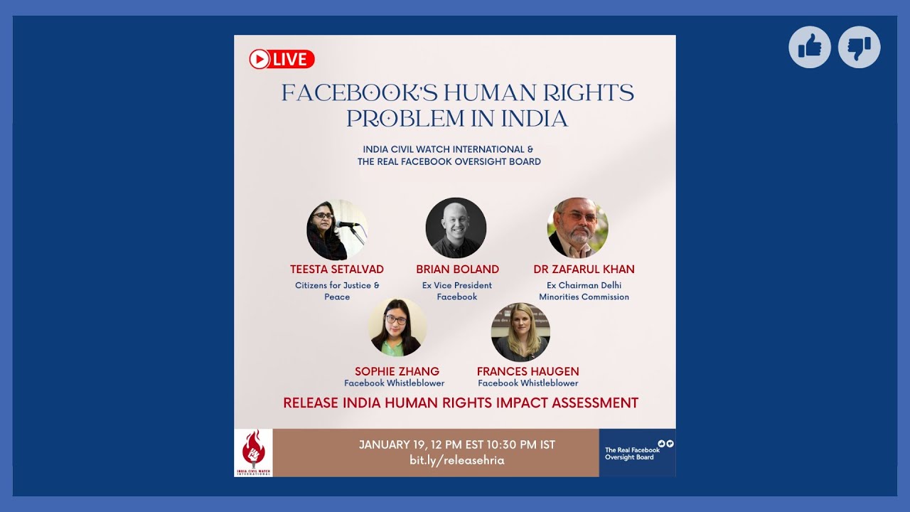 Release the Facebook Human Rights Impact Assessment on India - YouTube