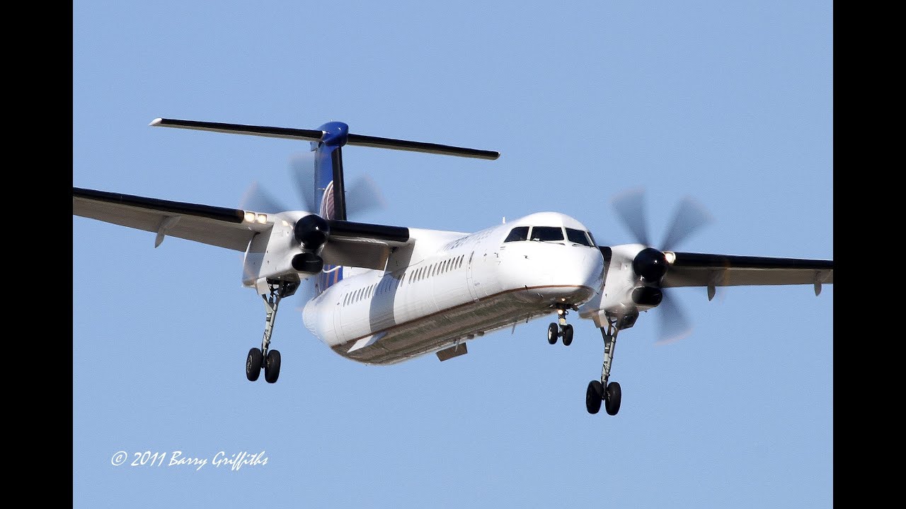 NEW INTRO! Republic Airways Bombardier Q400 Landing at Newark ...
