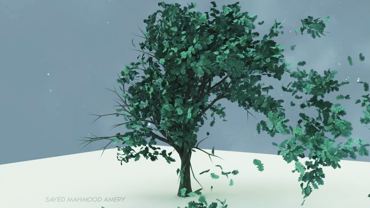 Tree Leaves Falling_ Maya Dynamics - YouTube