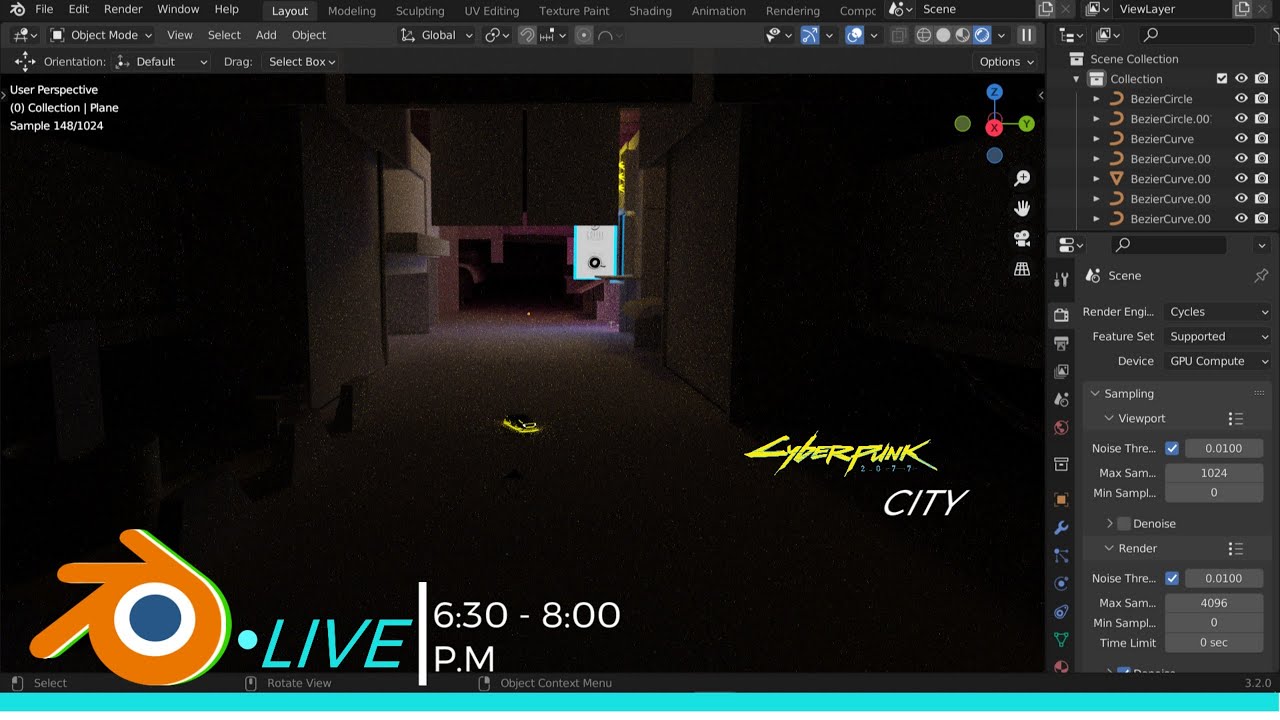 Blender Live, Cyber City - YouTube