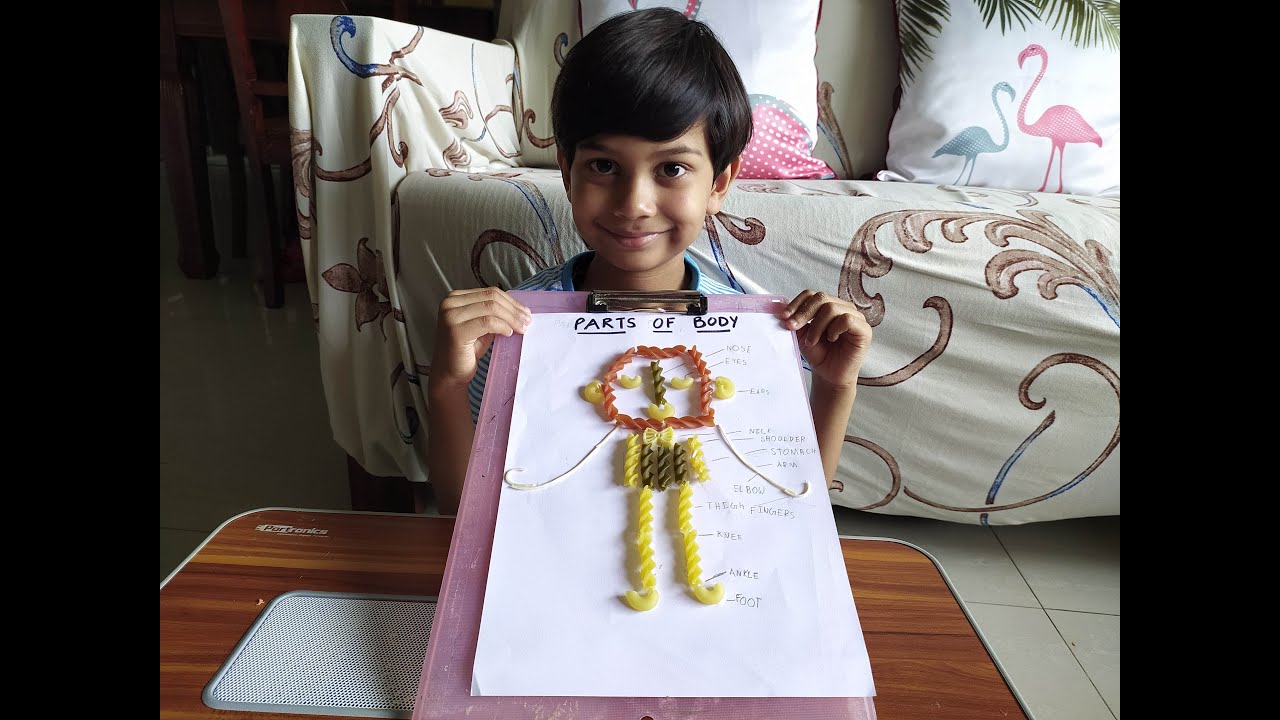 Human Body parts from Pasta & Noodles | Pasta and Noodle Craft - YouTube