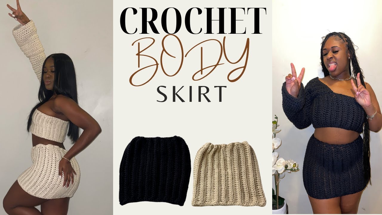 Crochet Fitted Skirt Tutorial | How to Crochet a Skirt BEGINNER ...
