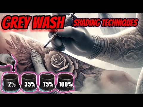 How to mix Grey Wash and  Shading Techniques | Tattoo Tutorial