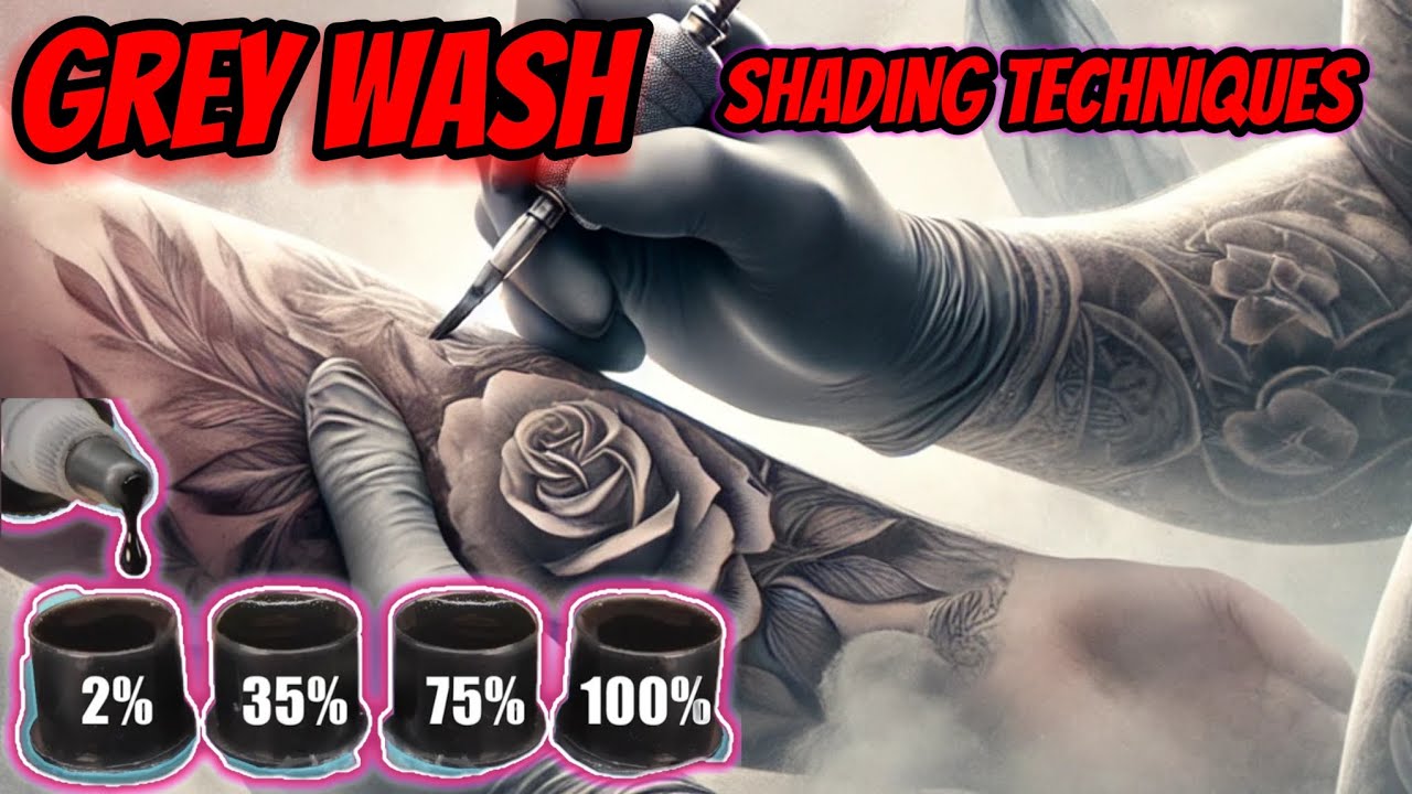 How to mix Grey Wash and Shading Techniques | Tattoo Tutorial - YouTube