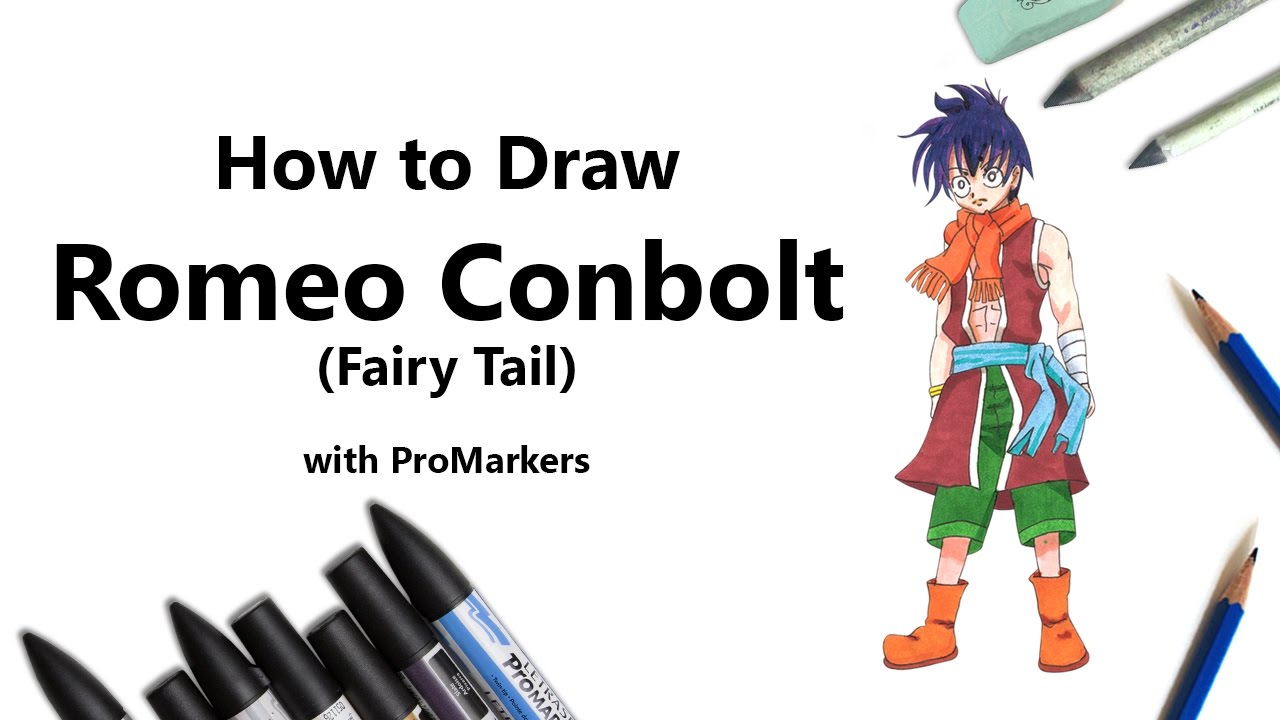 How to Draw and Color Romeo Conbolt from Fairy Tail with ProMarkers ...