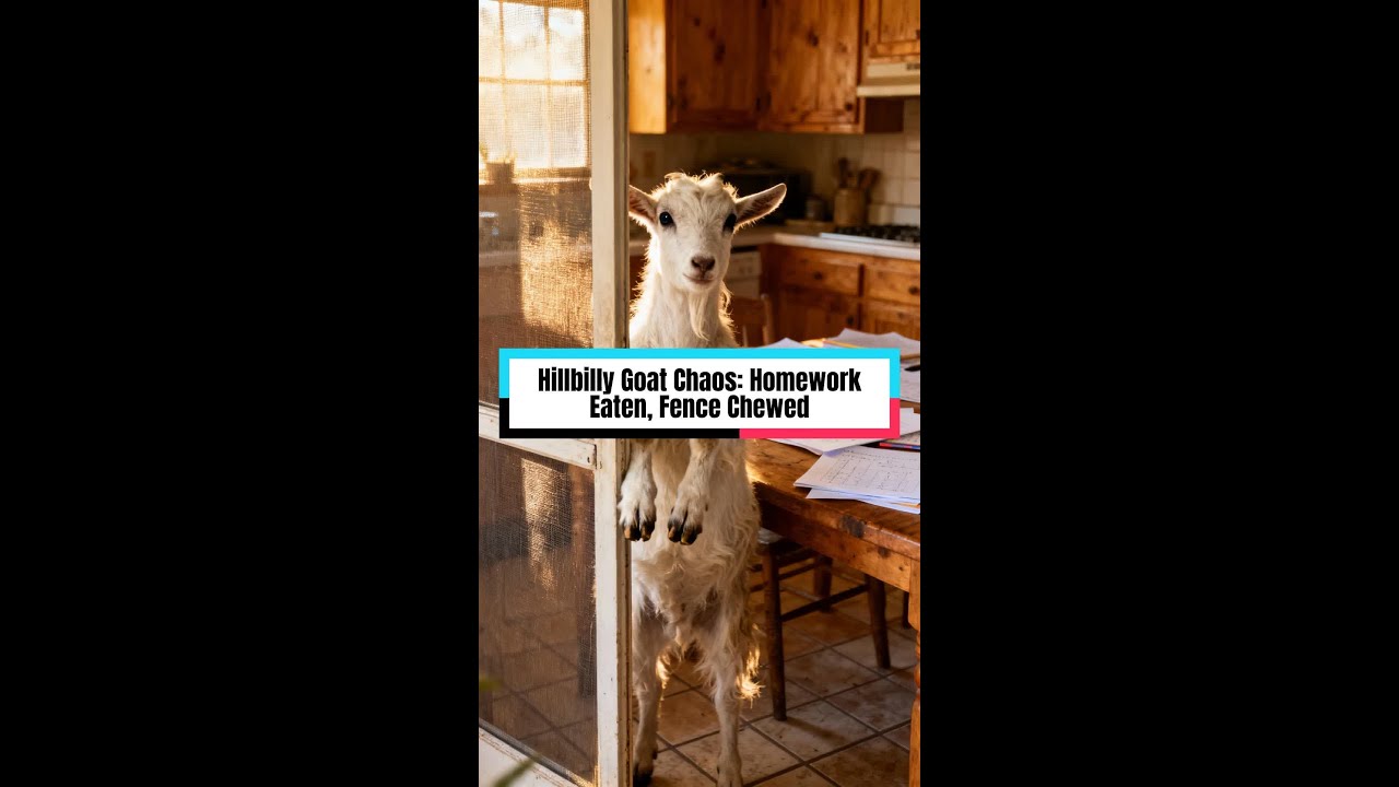 Hillbilly Goat Chaos: Homework Eaten, Fence Chewed - YouTube
