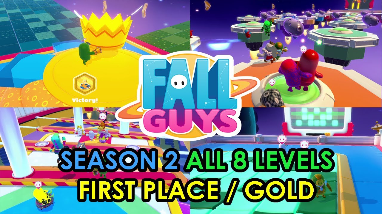 FALL GUYS SEASON 2 ALL MAPS FIRST PLACE / GOLD - YouTube