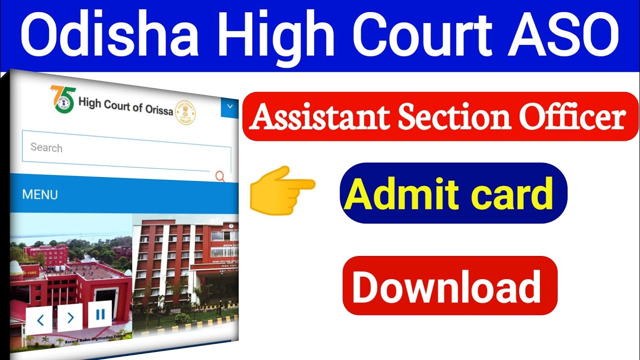 High Court ASO Admit Card 2023//How to Download High Court ASO Admit ...