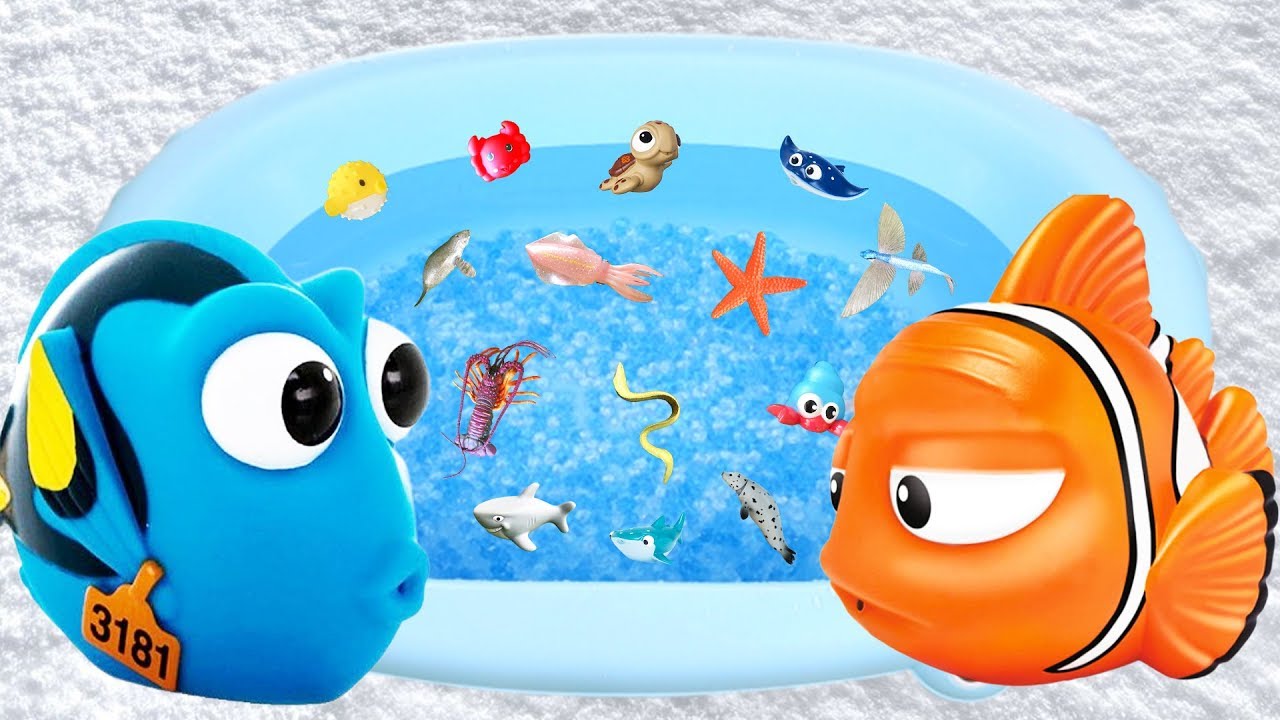 Learning Sea Animals for Kids - Animal Names With Nemo and Dory | Toys ...
