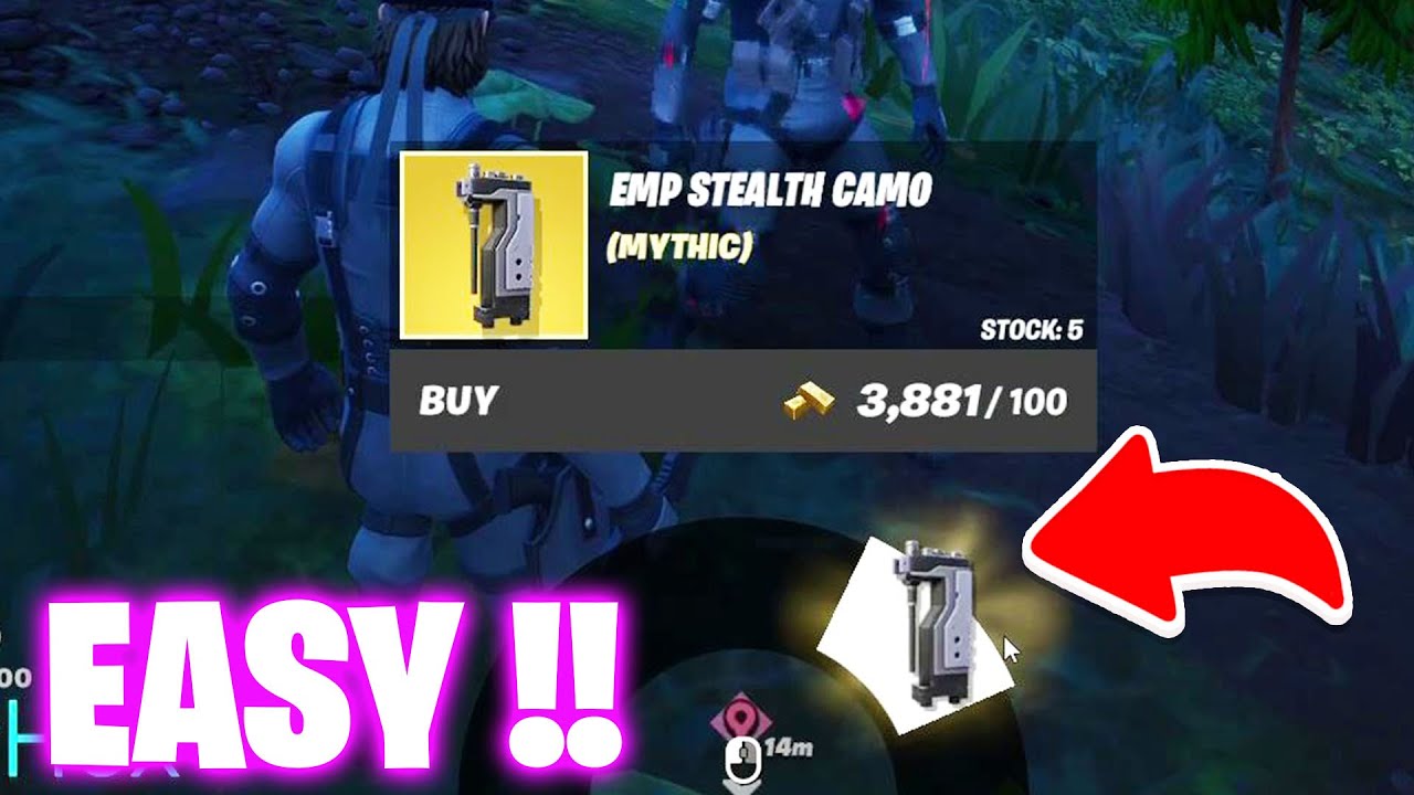 Use EMP Stealth Camo Fortnite [Buy from NPC] - YouTube