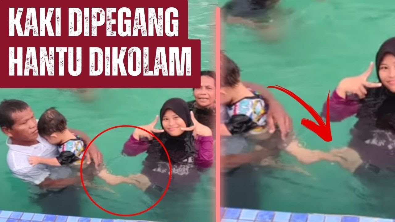 HANTU JAHIL..!! Kaki Bocil ini dipegang Jin saat di Kolam Renang - YouTube