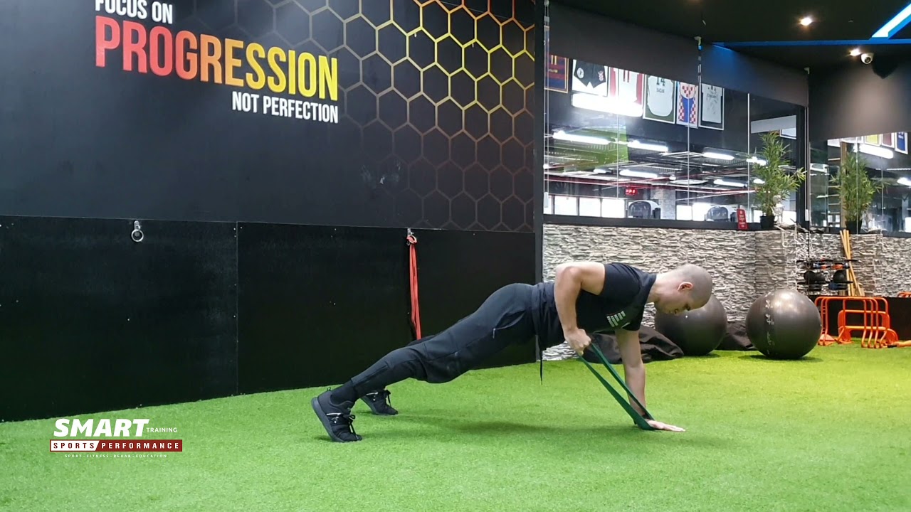 Plank Row w Mini Band (Regression and Progression) - YouTube