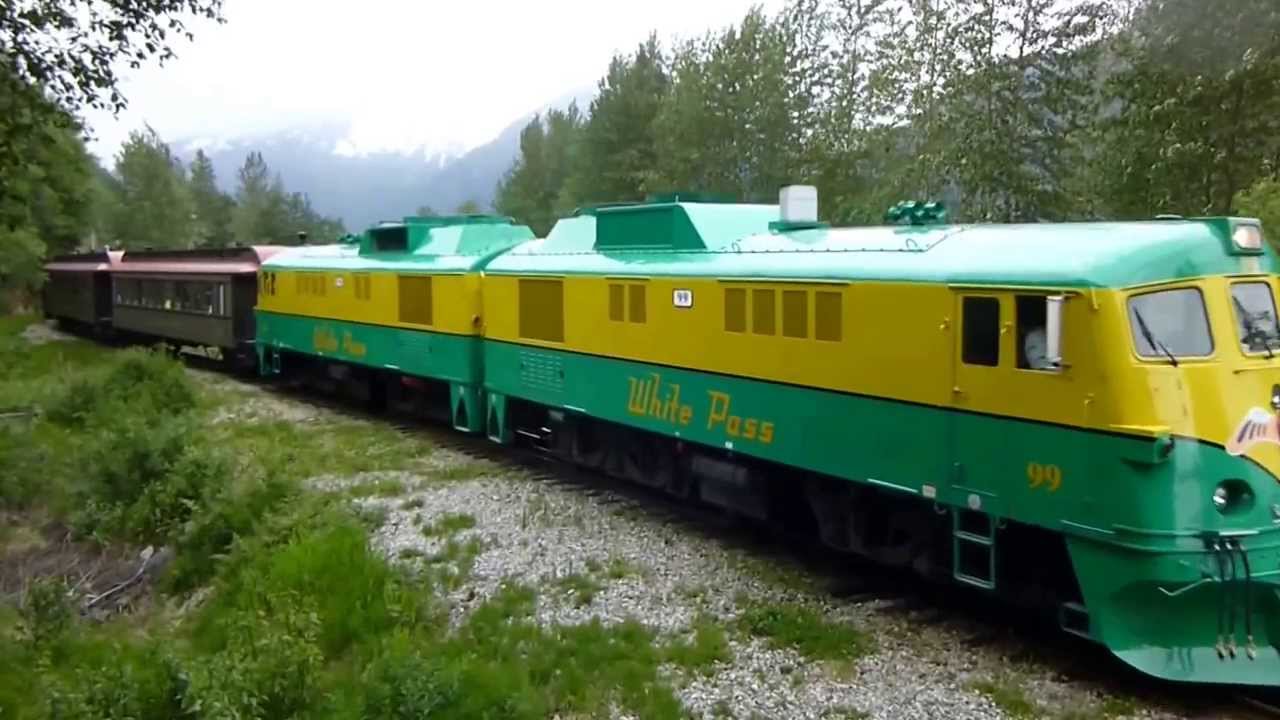 WP&Y Historic Shovelnose GE Diesels leaving Skagway 6.25.2012 - YouTube