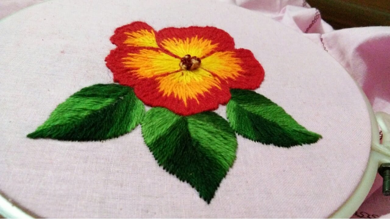 Hand Embroidery Long And Short Stitch Shading Work YouTube hand-embroidery-long-and-short-stitch-shading-work-youtube