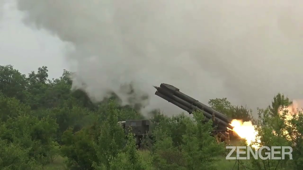 Russia Shows Grad Multiple Launch Rocket System Unleashing Salvo Before ...
