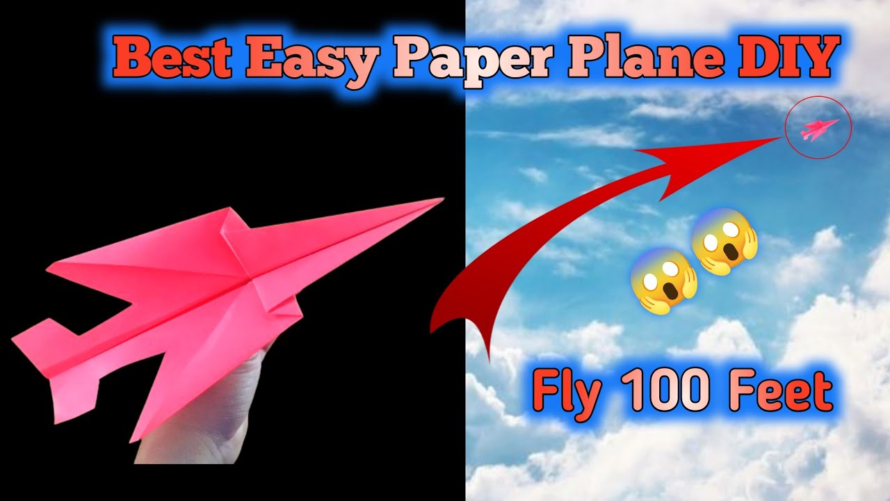 Easy paper Plane DIY fly 100 Feet | How to Make PAPER PLANE | Marvelous ...