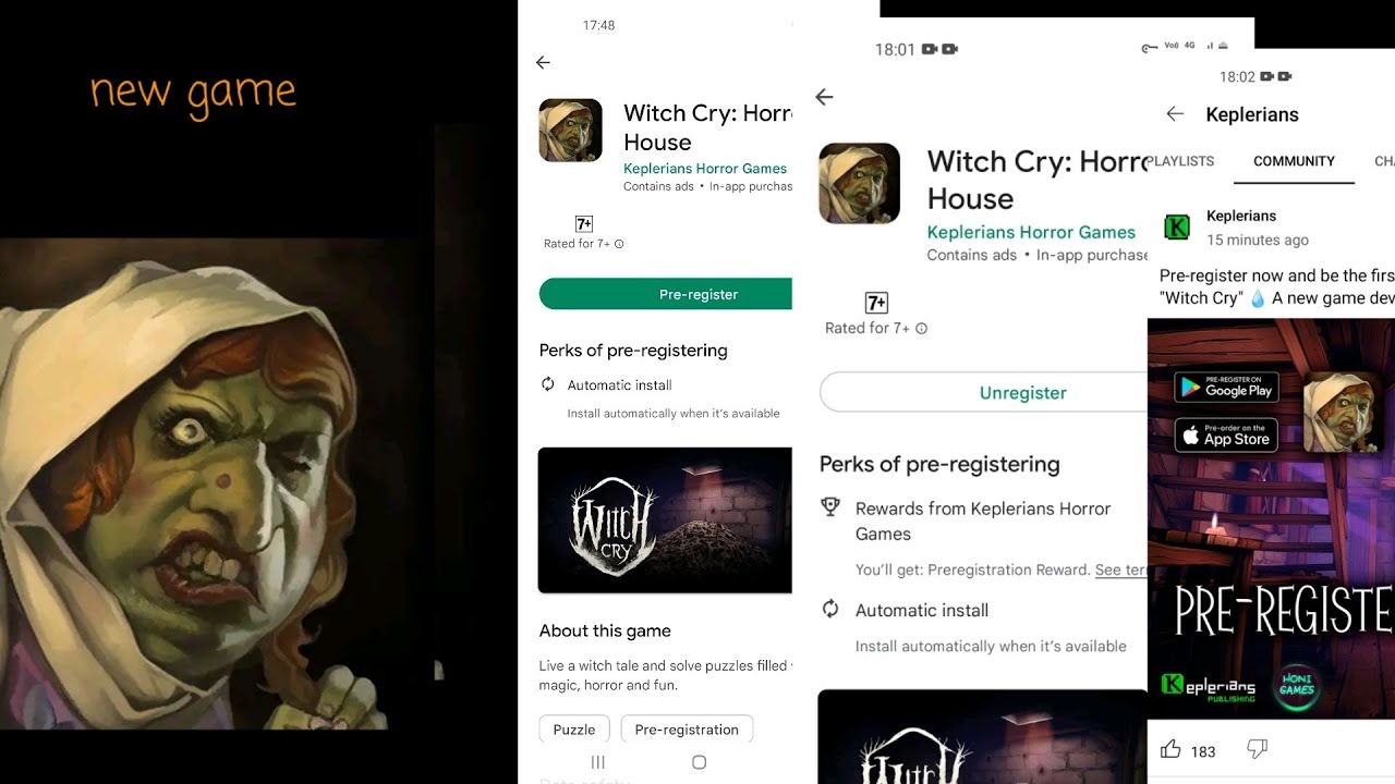 keplerians ka new game pre register honi games witch cry pre register ...