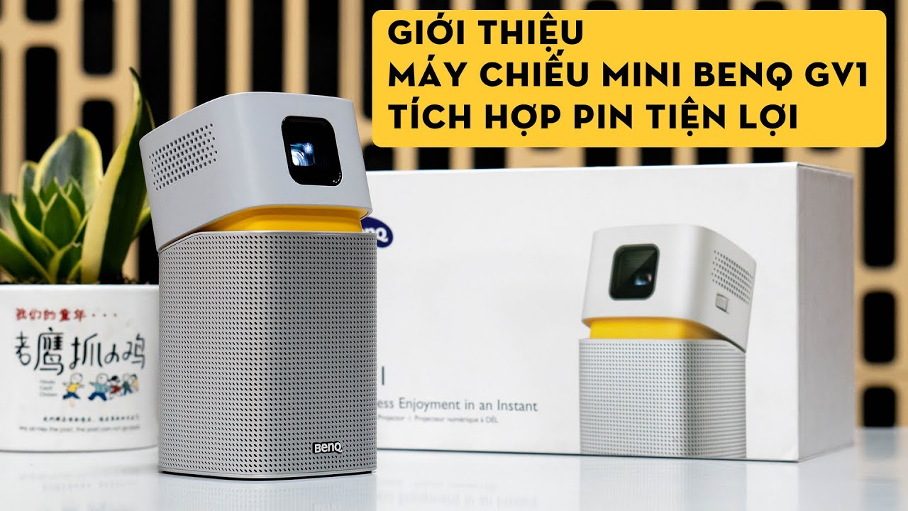 Giới thiệu Máy chiếu mini BenQ GV1 Tích hợp Pin tiện lợi - YouTube