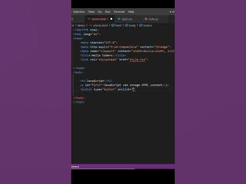 #shorts JavaScript: First program in JavaScript Hello Coders! - YouTube