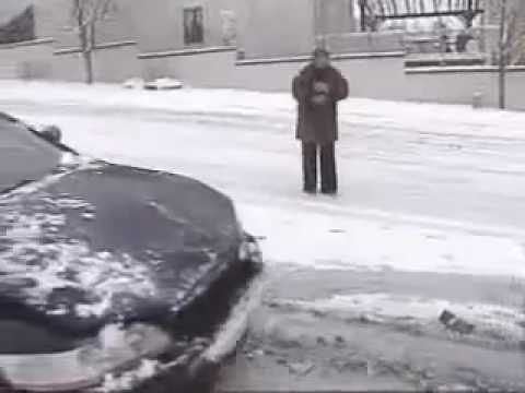 Multi Car Crash Snow Slide on Ice - YouTube