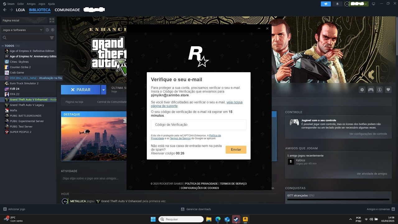 Como recuperar conta da Rockstar (GTA V) | Conta Invadida, E-mail ...