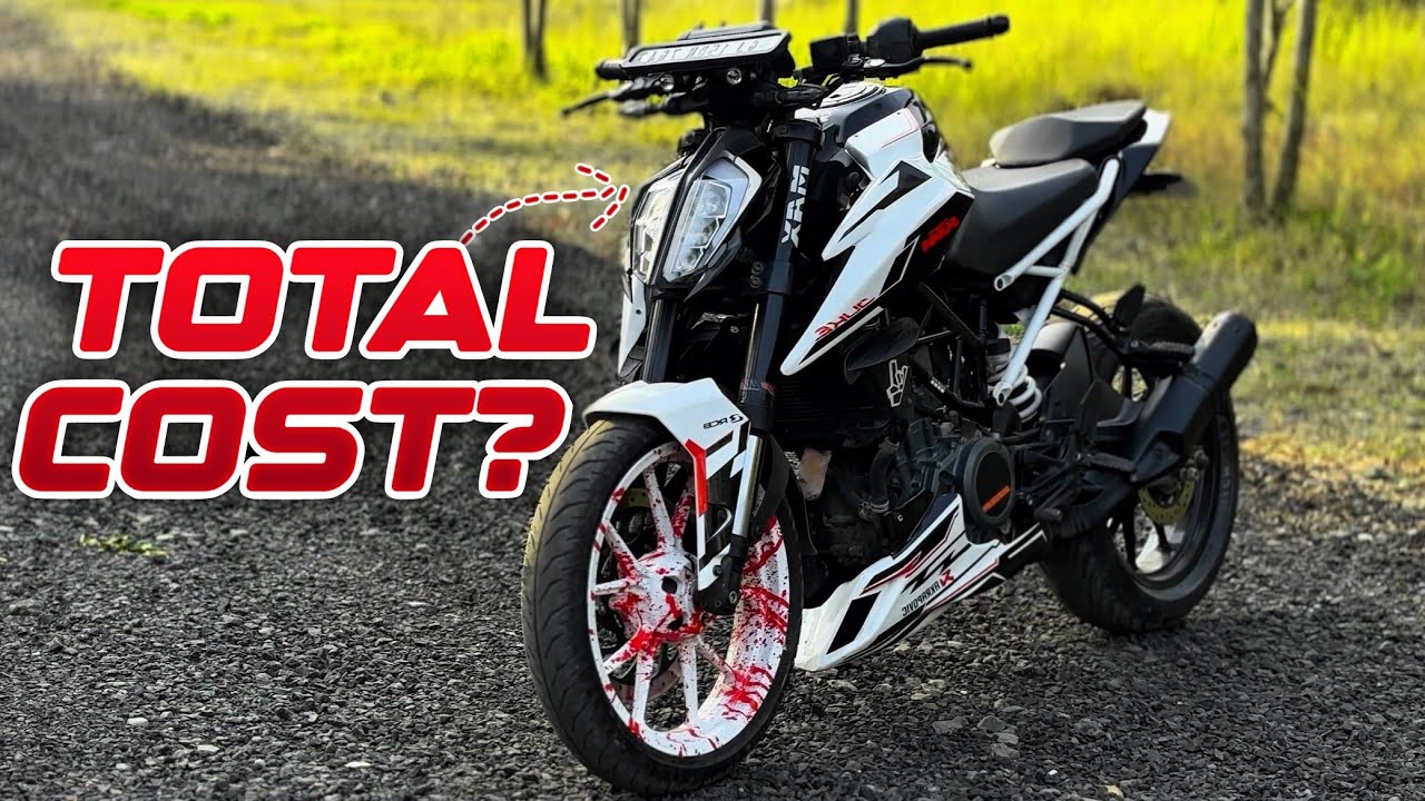 KTM Duke 390 Full Modification Details | Parts, Graphics & Total Cost ...