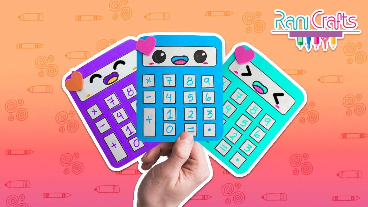 DIY - CUTE CALCULATOR NOTEBOOK - how to make cute school supplies ...