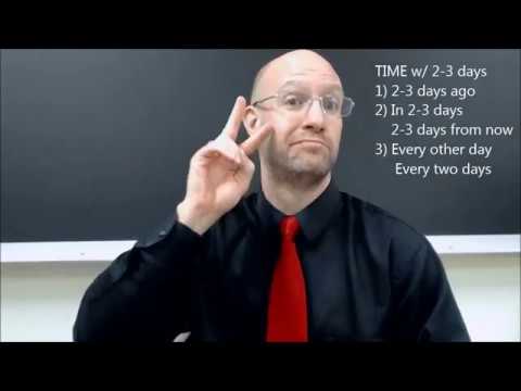 Time with 2 or 3 days | ASL - American Sign Language - YouTube