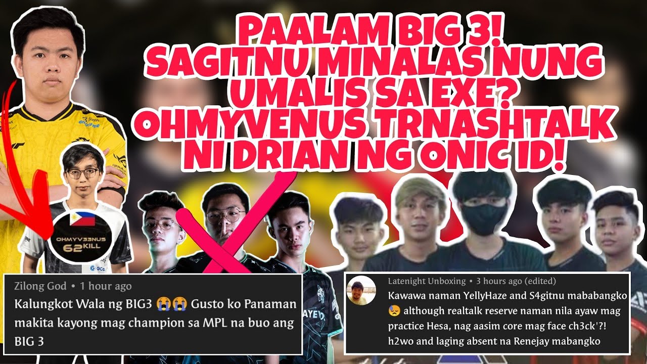 PAALAM BIG 3! NXP ISANG AMATEUR TEAM? OHMYVENUS TNRSHTALK NI DRIAN ...