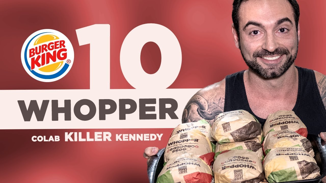 Desafio dos 10 WHOPPERS do BK! [Recorde mundial??] (Colab Killer ...