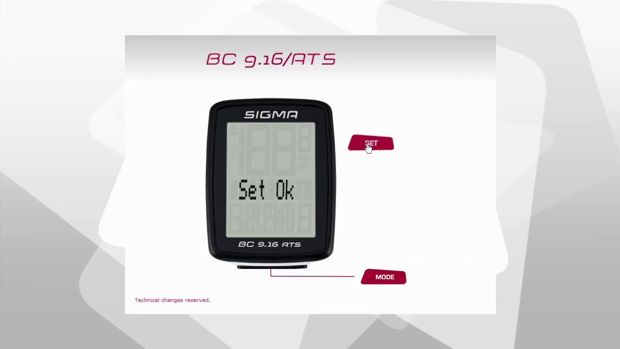 Sigma BC 9 16 ATS Fietscomputer 11 functies Draadloos Zwart - YouTube