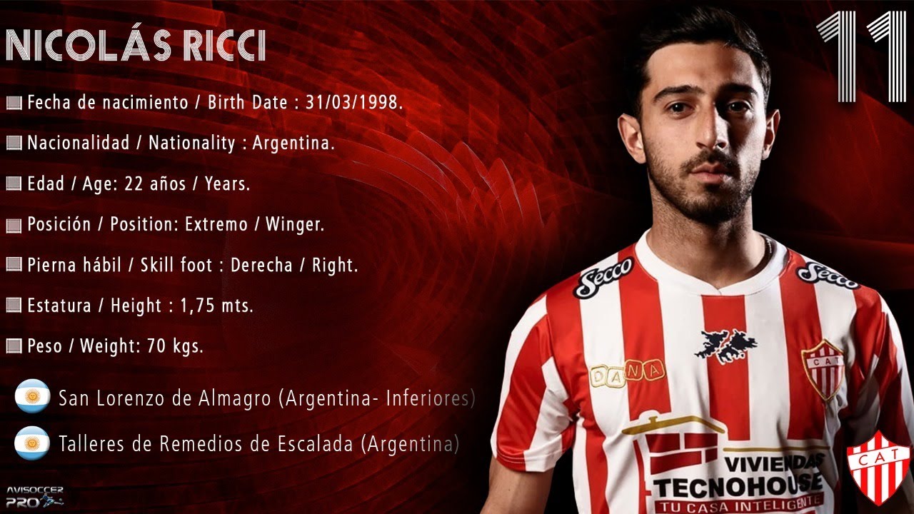 Nicolas Ricci #11// Extremo - Winger // Talleres RE 2020 - YouTube