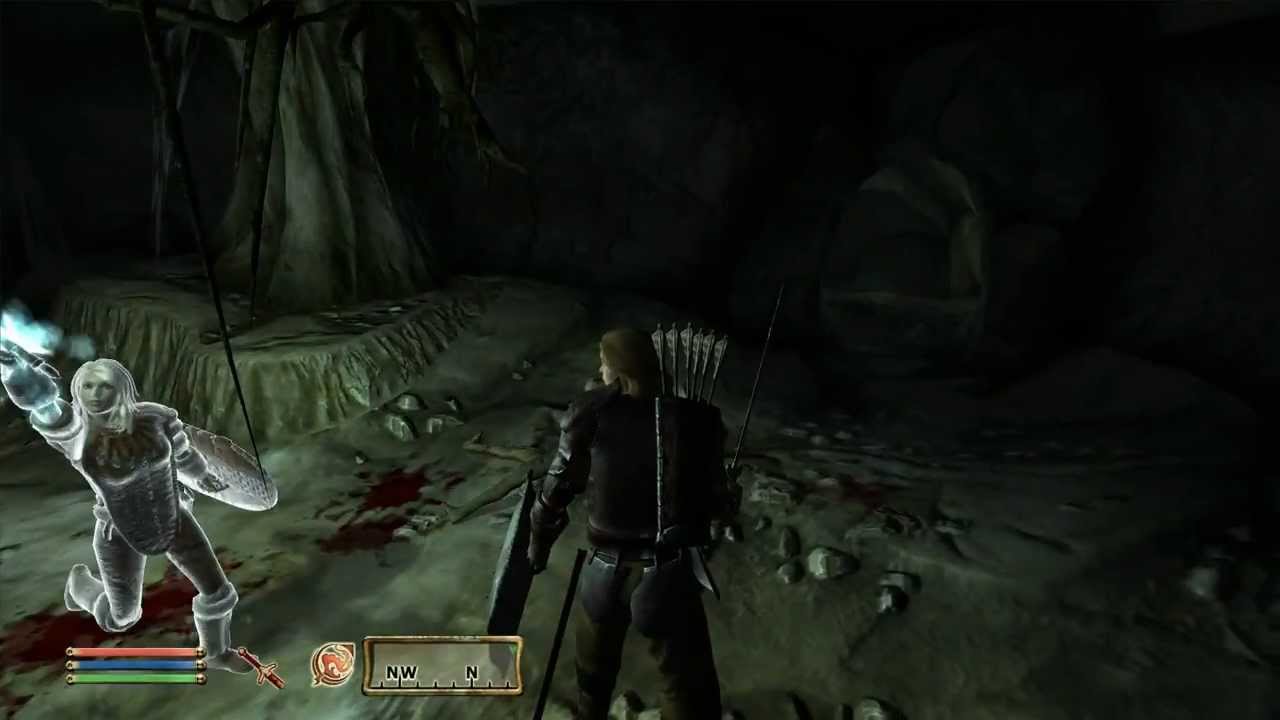 Oblivion companion Vilja takes on some zombies - YouTube