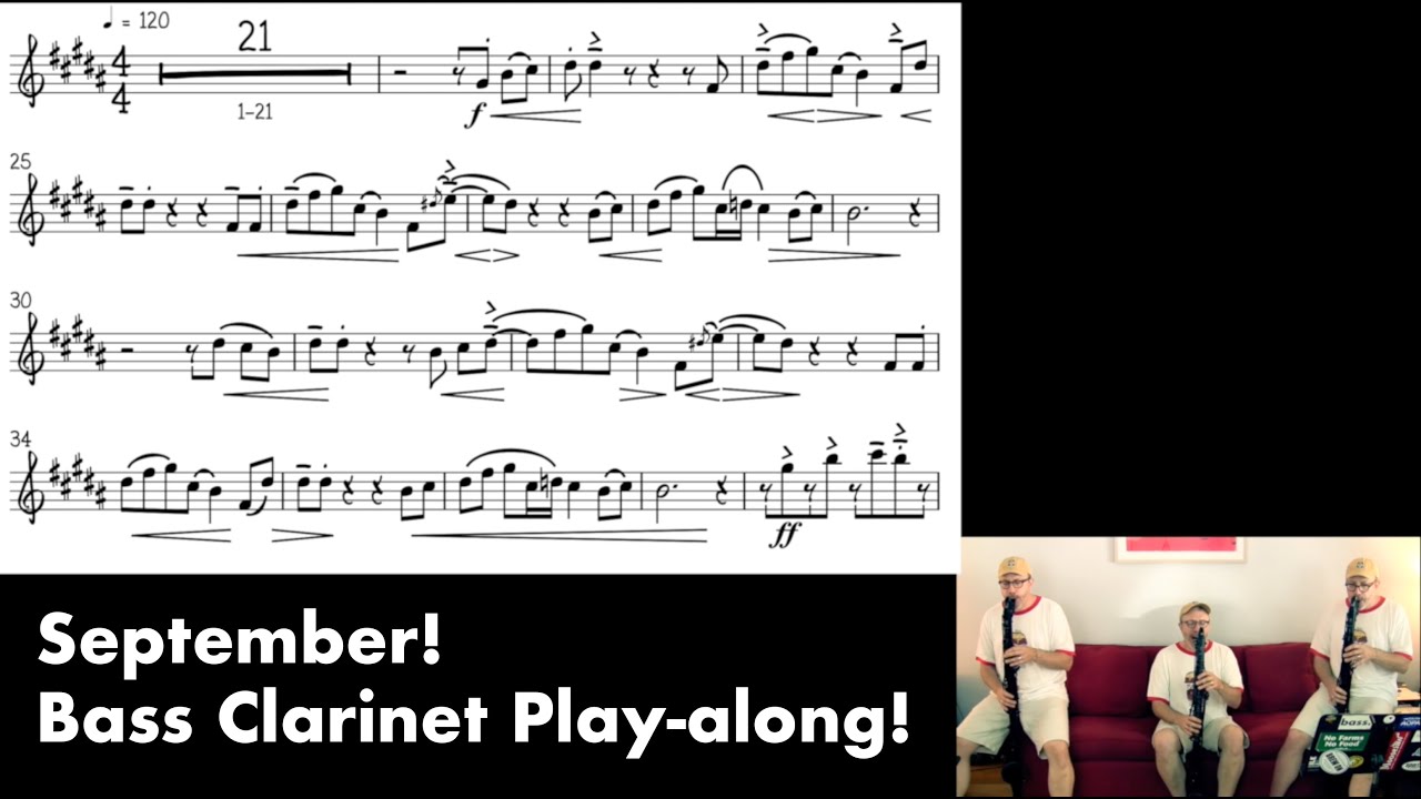 September—Bass Clarinet Play-along! - YouTube