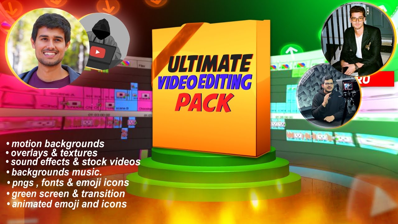 Video Editing Materials Pack | Motion Backgrounds, Overlays of ...