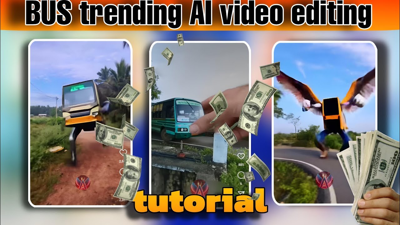 Bus trending ai video editing | walking bus video editing tutorial | ai ...