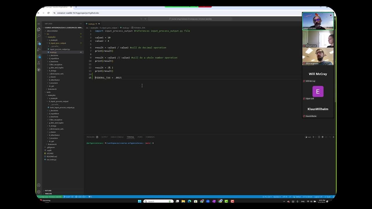 060524 Cosc 1336 Python Named Constants Youtube