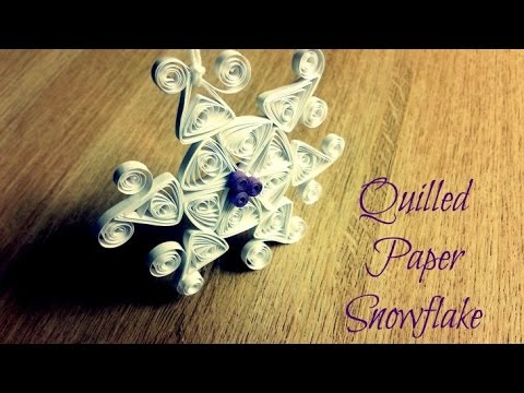 Winter Quilling - DIY Quilled Paper Snowflake - YouTube