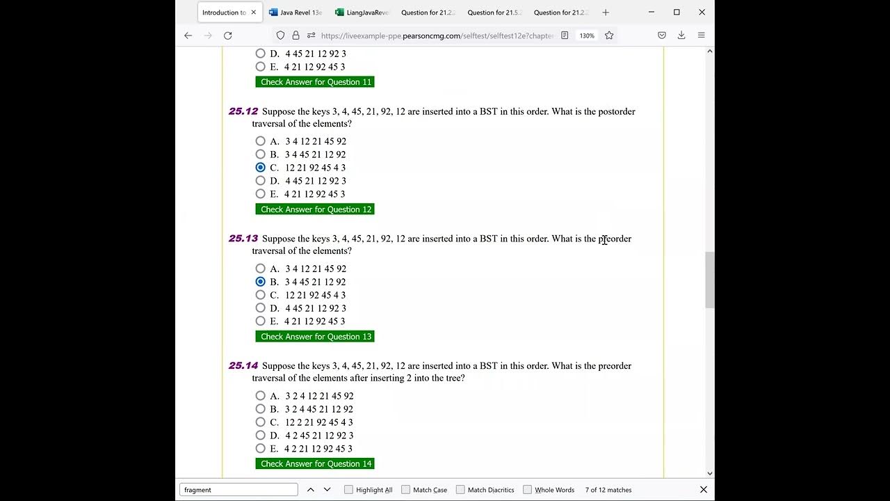 Daniel Liang Java Chapter 25 Multiple Choice Questions - YouTube