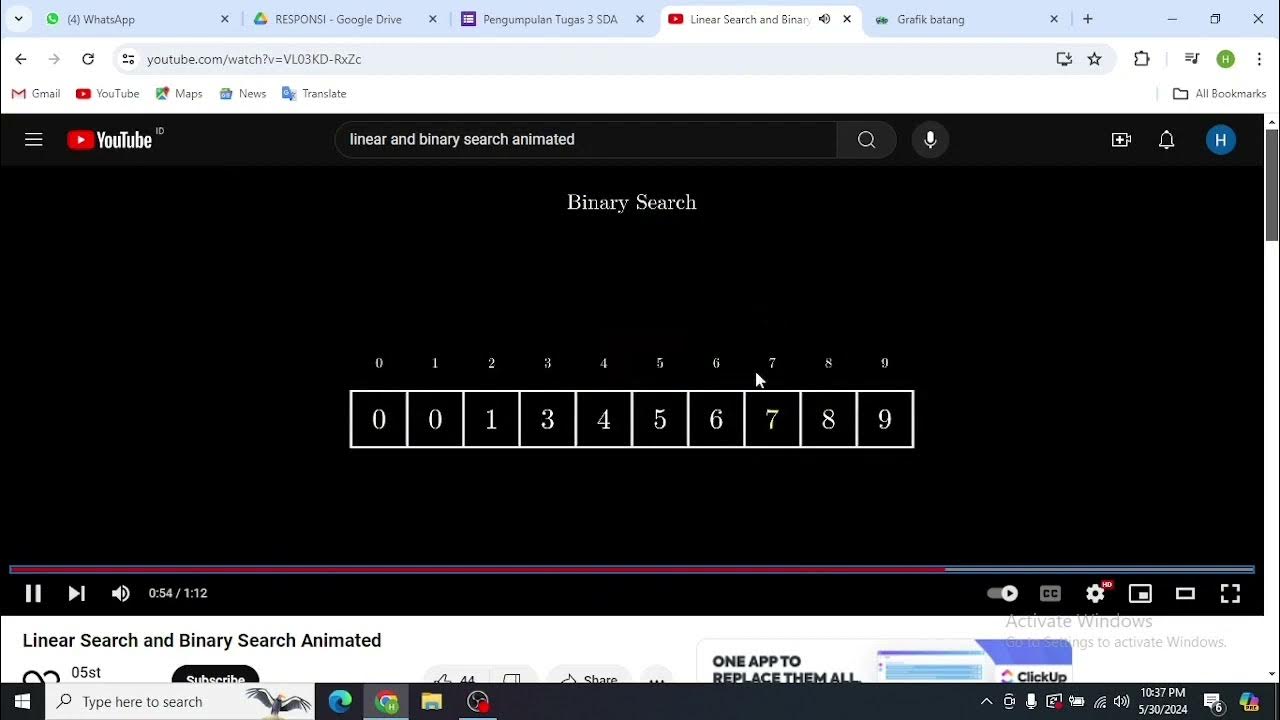 Linear Search Vs Binary Search Youtube