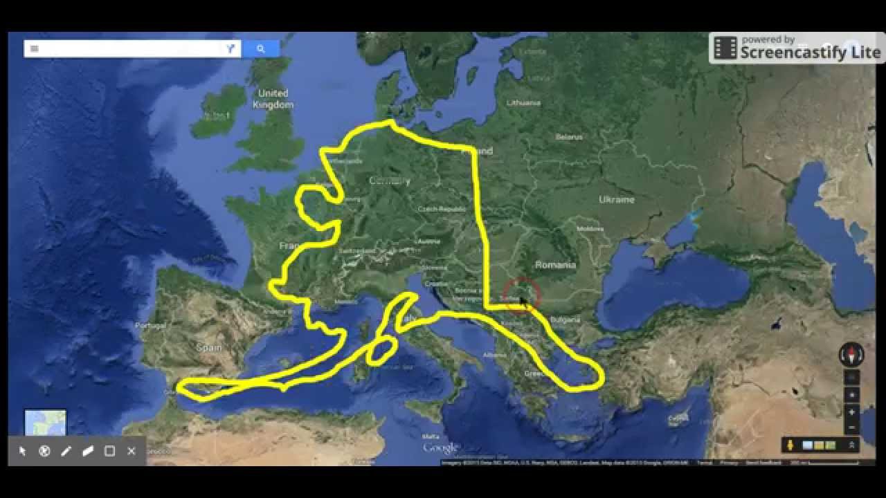 How big is Alaska comparison - YouTube