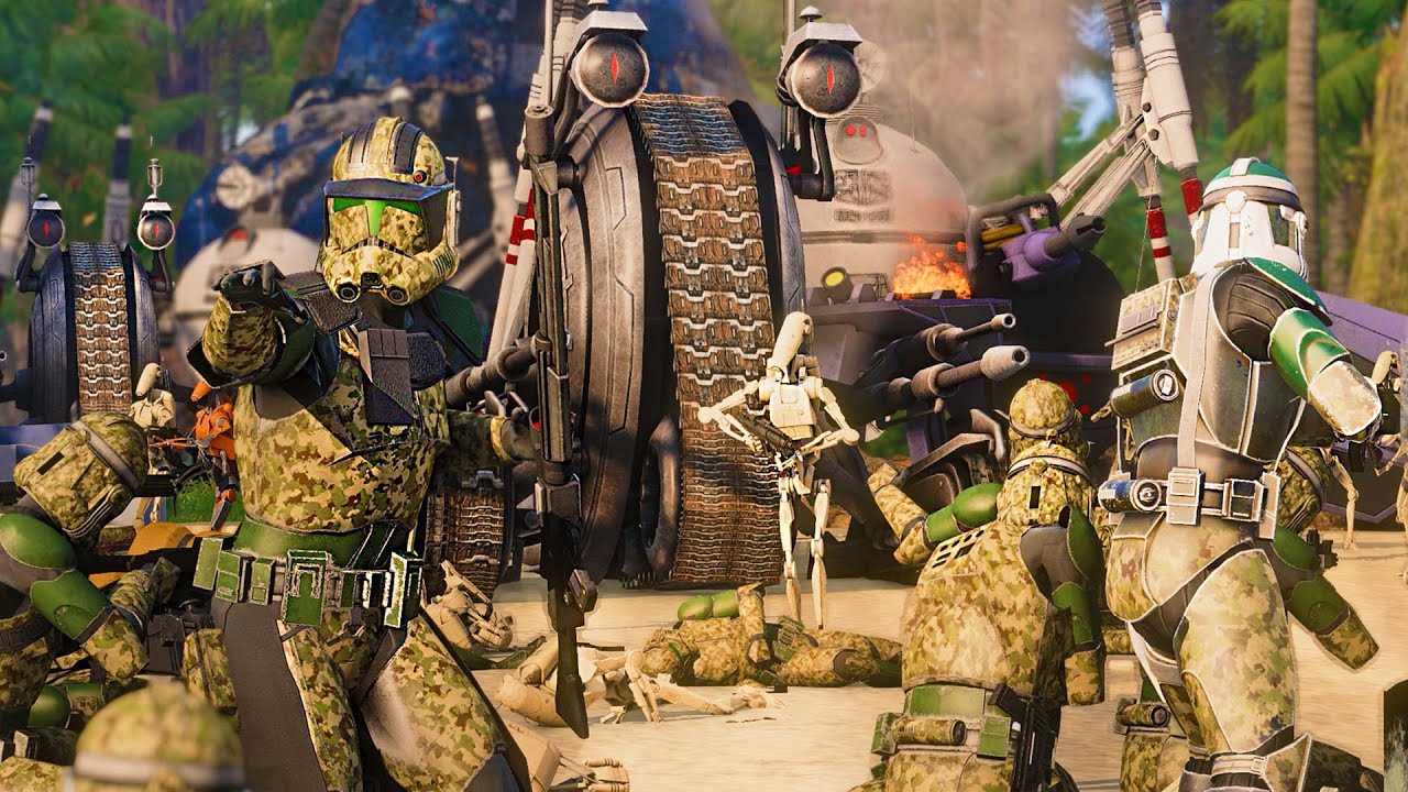 Elite Clone Army LAAT Gunship BEACH INVASION of Kashyyyk... - Arma 3: Star Wars Mod - YouTube