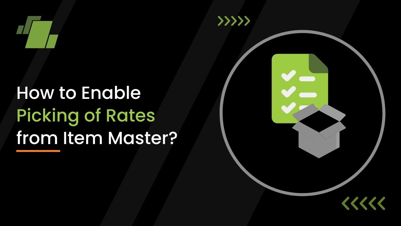 How to Enable Picking of Rates from Item Master in Logic ERP Software ...