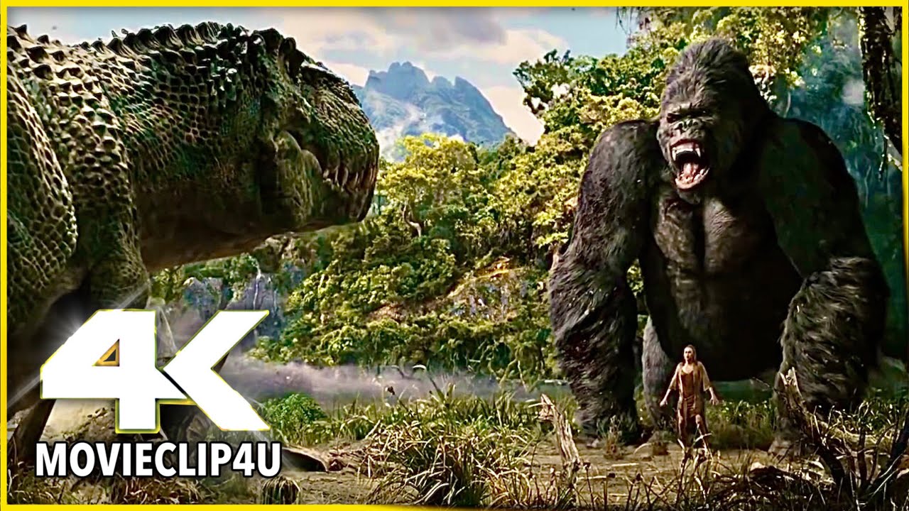 King Kong (2005) - Kong vs V-Rex Fight - Skulls Island | MᴏᴠɪᴇCʟɪᴘ4ᴜ ...