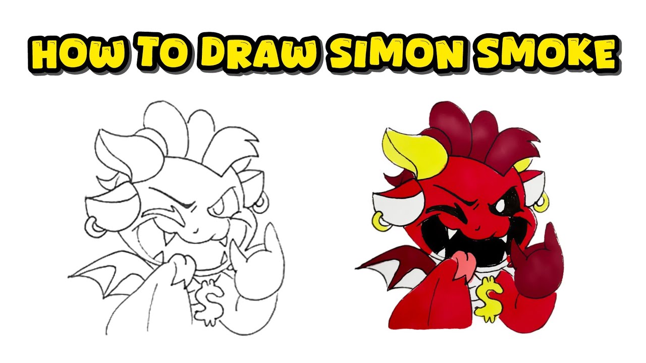 How to Draw Simon Smoke from Poppy Playtime – Nightmare Critters Member ...