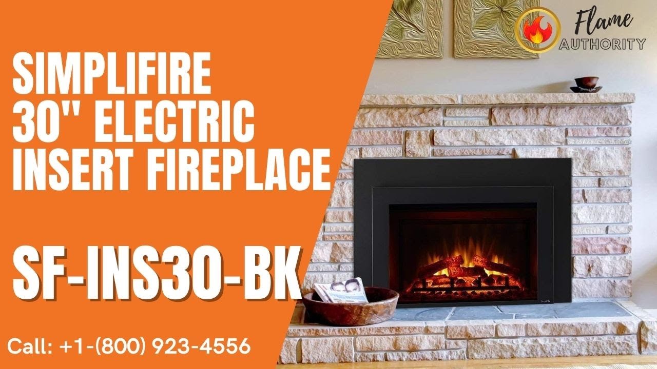SimpliFire 30" Electric Insert Fireplace SF-INS30-BK - YouTube