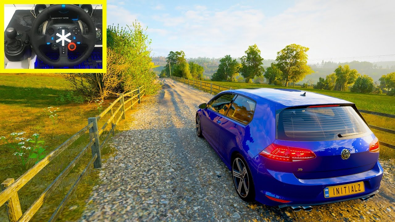Volkswagen Golf R - Forza Horizon 4 | Logitech g29 gameplay - YouTube